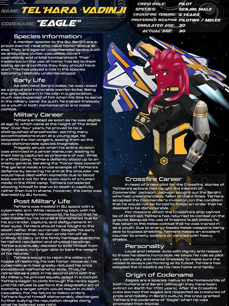 Crossfire Characters: Eagle – SapphireFoxx Beyond